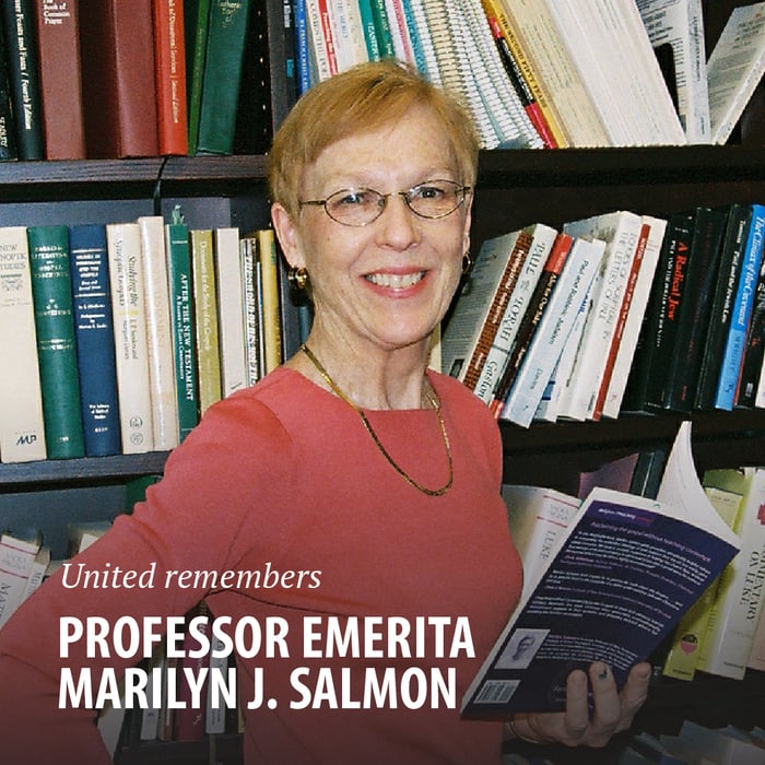 Remembering Dr. Marilyn J. Salmon, Professor Emerita of New Testament ...