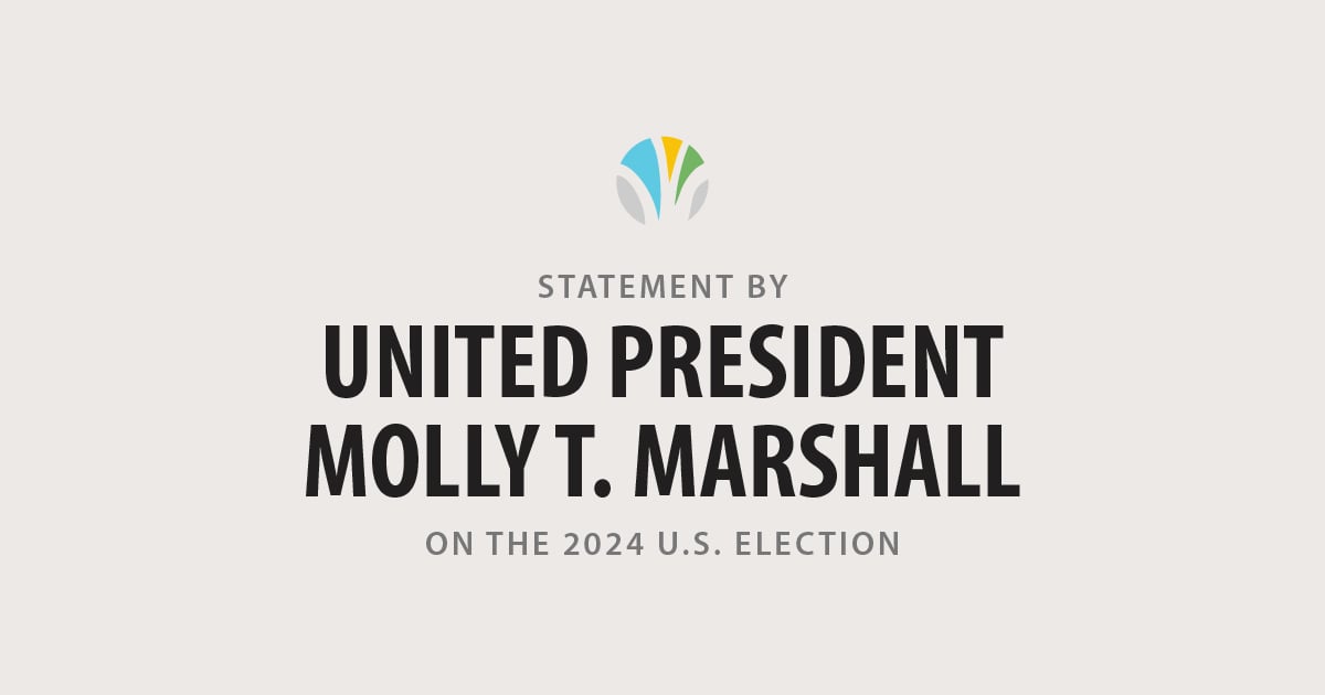 Statement by United President Molly T. Marshall on the 2024 US Election